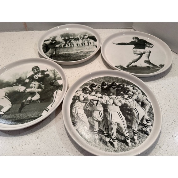 Pottery Barn | Dining | Pottery Barn Football Plates Set Of 4 Vintage ...